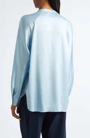 Vince Band Collar Popover Shirt