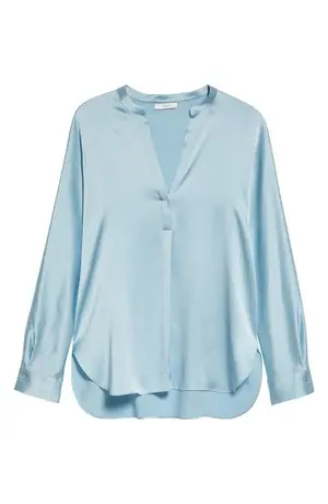 Vince Band Collar Popover Shirt