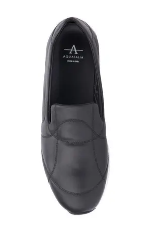 Aquatalia Katya Quilted Leather Slip-on Sneakers