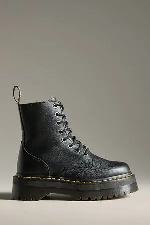 Dr. Martens Jadon Leather Boots - Black Pisa