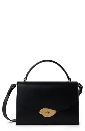 Mulberry Lana High Gloss Leather Top Handle Bag - Black