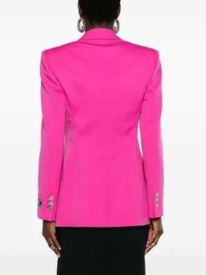 Versace Medusa Single-breasted Virgin Wool Blazer - Pink