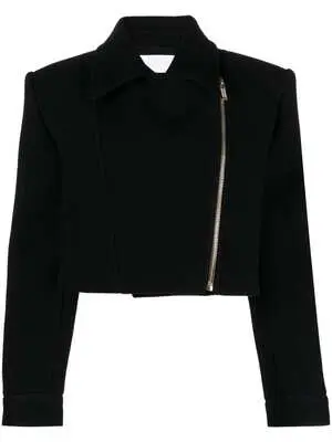 GENNY Cropped Zipped Jacket - Black