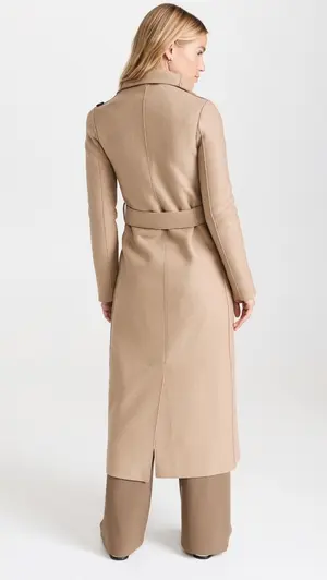 Harris Wharf London Long Pressed Wool Volcano Coat