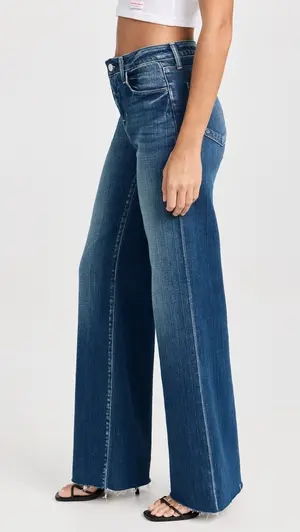 L'Agence Scottie High Rise Wide Leg Jeans - Hasting