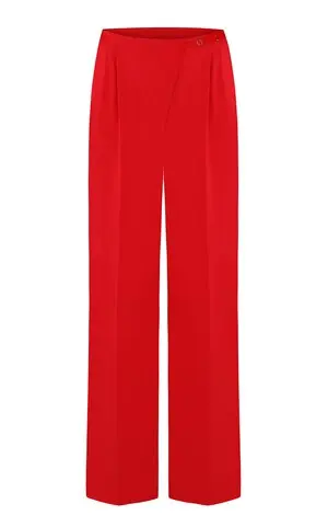 Anna October Noemie Straight-leg Pants - Red