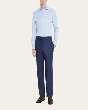 Charvet French Cuff Cotton Dress Shirt - Blue