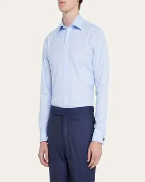 Charvet French Cuff Cotton Dress Shirt - Blue