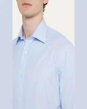Charvet French Cuff Cotton Dress Shirt - Blue