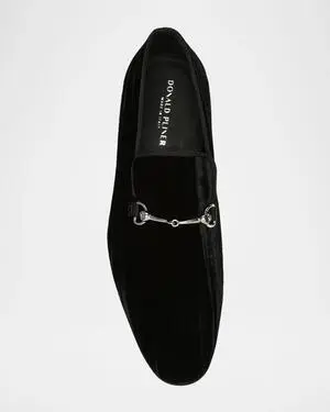 DONALD PLINER Shawn Velvet Loafers - Black