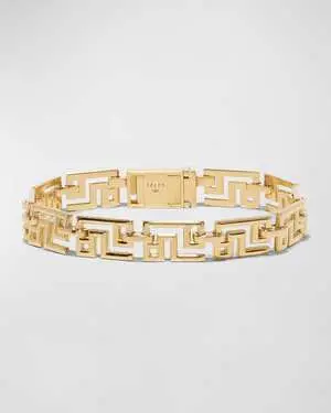 AZLEE 18k Yellow Gold Greek Pattern Bracelet - One-color