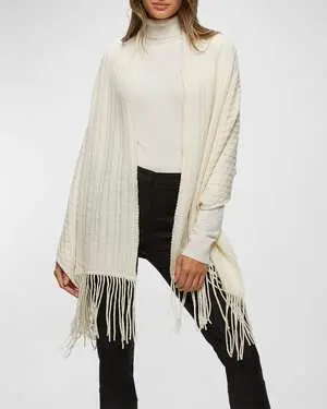 Gorski Knit Cashmere Scarf Beige