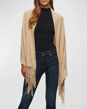 Gorski Knit Cashmere Scarf Camel