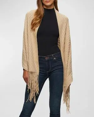 Gorski Knit Cashmere Scarf Camel