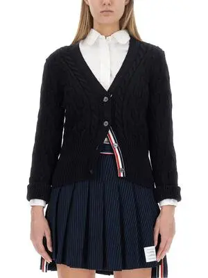 Thom Browne Thom Browne V-Neck Cardigan - Blue