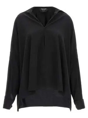 TOM FORD Crepe De Chine Shirt - Black