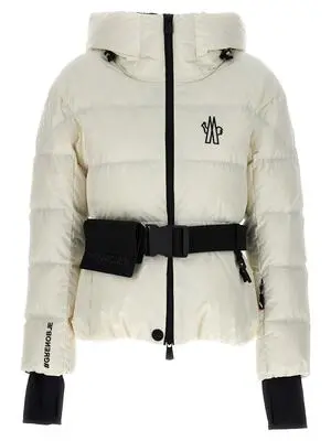 Moncler Bouquetin Techno-nylon Down Jacket - White/black