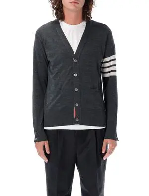 Thom Browne Classic V-neck Cardigan Sustainable - Dark Grey