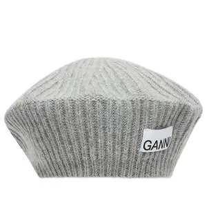 GANNI Structured Rib Beret - Paloma Melange