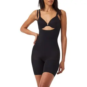 Spanx Spanxsculpt™ Seamless Power Open Bust Mid Thigh Bodysuit Very Black