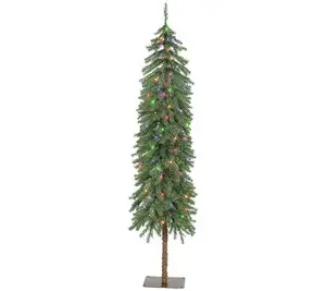 PULEO INTERNATIONAL Puleo 5' Pre-lit Alpine Artificial Tree 150 Mul Ti-color Lights - One-color