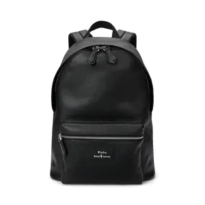 Ralph Lauren Pebbled Leather Backpack - Black