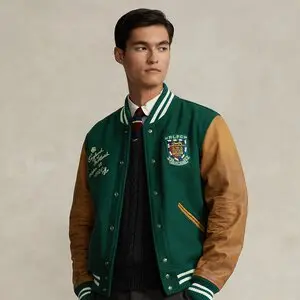Ralph Lauren Varsity-inspired Jacket - Moss Agate