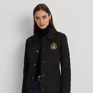 Ralph Lauren Crest-patch Diamond-quilted Jacket Dark Navy