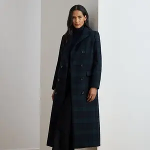 Ralph Lauren Plaid Double-breasted Maxi Coat