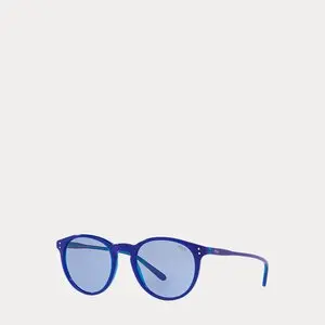 Ralph Lauren Heritage Round Sunglasses Transparent Electric Blue