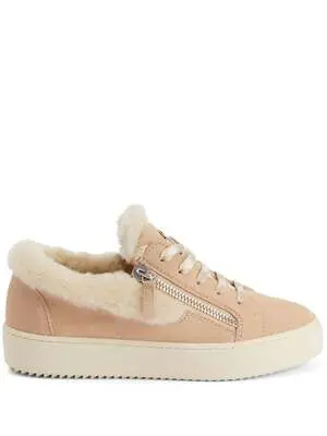 GIUSEPPE ZANOTTI Gail Ice Shearling Sneakers - Neutrals