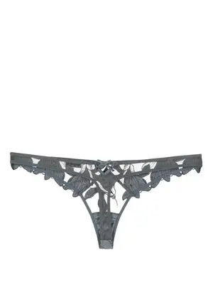 FLEUR DU MAL Lily Embroidered Thong