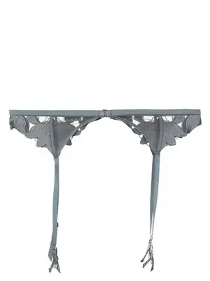 FLEUR DU MAL Lily Embroidered Garter Belt