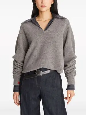 Tory Burch V-neck Sweater - Grey