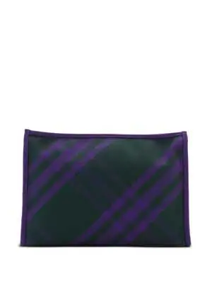 Burberry Check-patterned Clutch