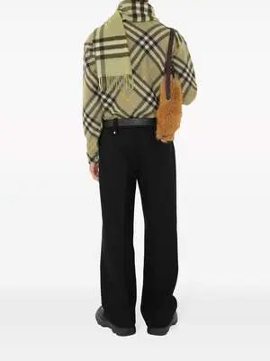 Burberry Checked Wool-blend Shirt Jacket - Green
