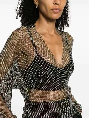 GENNY Rhinestone-embellished Top