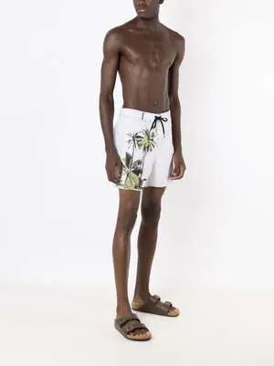 OSKLEN Palm Tree Print Bermuda Swim Shorts