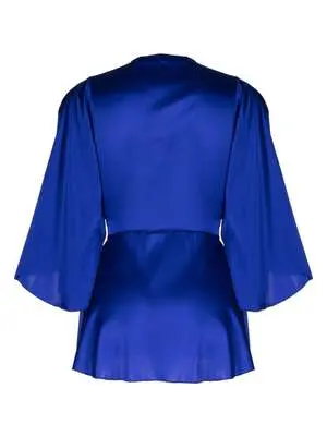 FLEUR DU MAL Angel-sleeve Robe - Blue