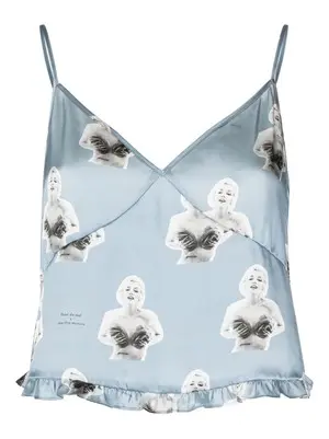 FLEUR DU MAL Marilyn Ruffled Camisole Top
