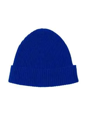 Burberry Equestrian Knight Cashmere Beanie - Blue