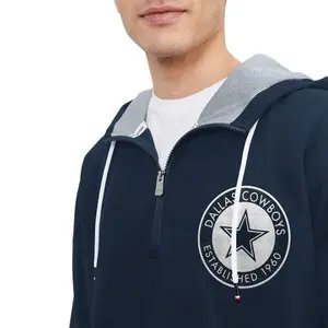 Tommy Hilfiger Dallas Cowboys Quarter-zip Hoodie - Navy