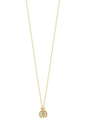Bony Levy Icon Diamond Bug Pendant Necklace - 18k Yellow Gold
