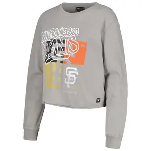 THE WILD COLLECTIVE San Francisco Giants Cropped Long Sleeve T-shirt
