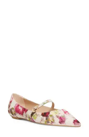 STUART WEITZMAN Stuart Weitzman Emilia Mary Jane Flat Pink Multi