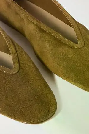 Le Monde Beryl Luna Suede Ballerinas - Brown