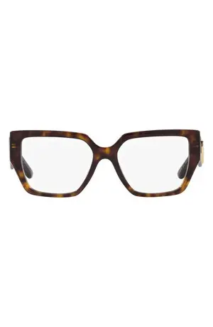 Dolce & Gabbana 55mm Square Eyeglasses - Havana