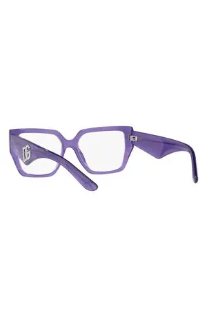 Dolce & Gabbana 55mm Square Eyeglasses - Violet