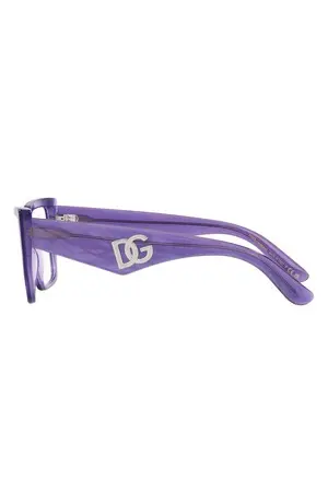 Dolce & Gabbana 55mm Square Eyeglasses - Violet