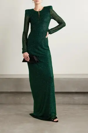 Naeem Khan Bead-embellished Tulle Gown